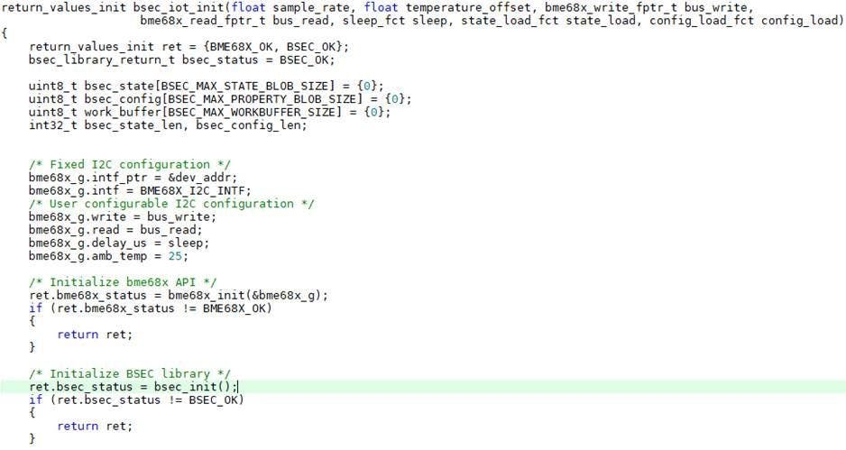 BME680 BSEC library issue