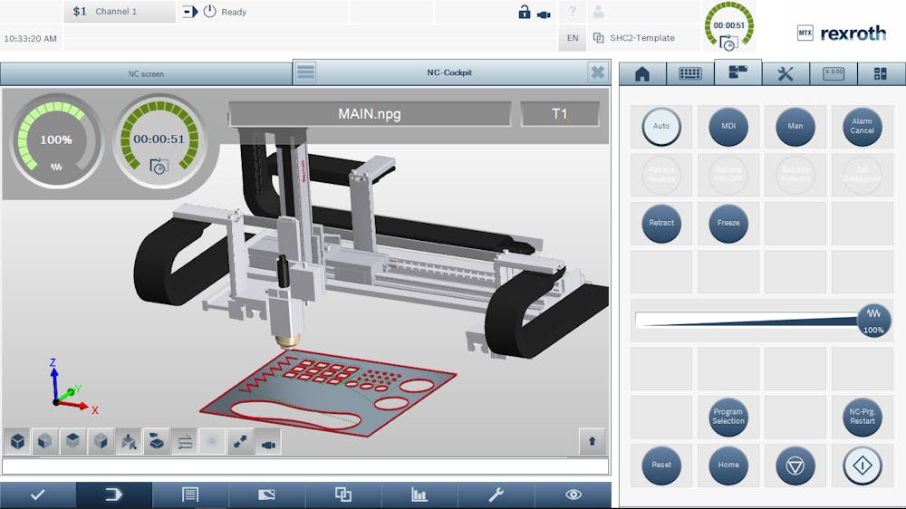 Template for MTX Beam Cutting