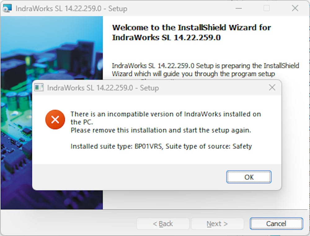 IndraWorks Installation Issue