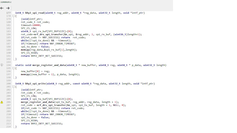 BHI260AP example euler software