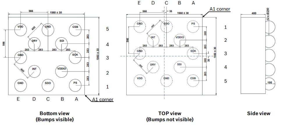 Size and Position of Hall Plaes in BMM150 Geomagnetic Sensor