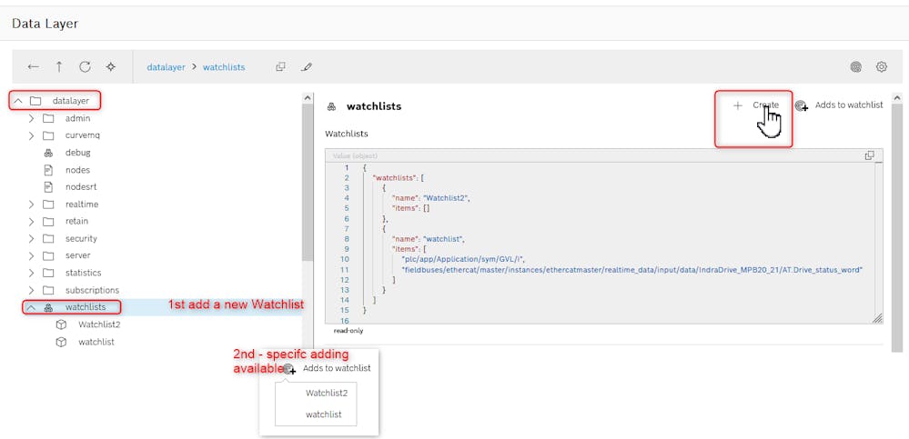 Multiple data layer Watchlists