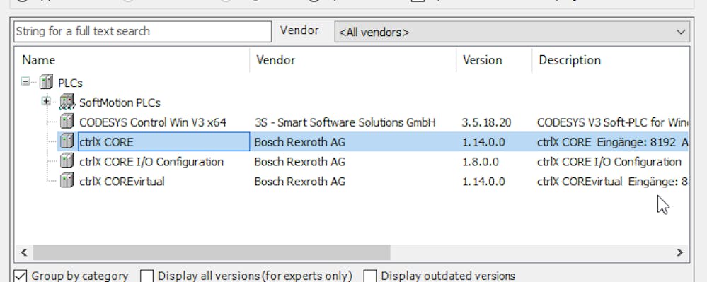 ctrlX Core HW version different error during the login