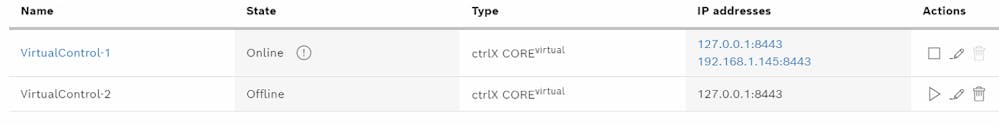 ctrlX CORE virtual stops working after some time