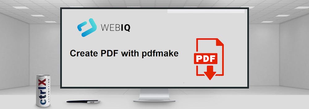 WebIQ - Create PDF document with pdfmake