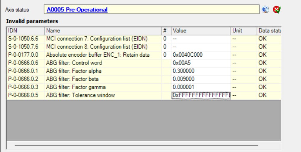Invalid parameters : Can't switch to PM Mode