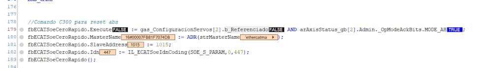 Referencing with axis enabled. Error F4037.
