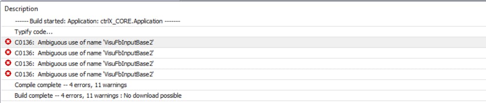 Ambiguous use of name 'VisuFbInputBase2'