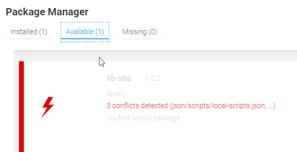 Creation of a package with ui-actions and local-scripts