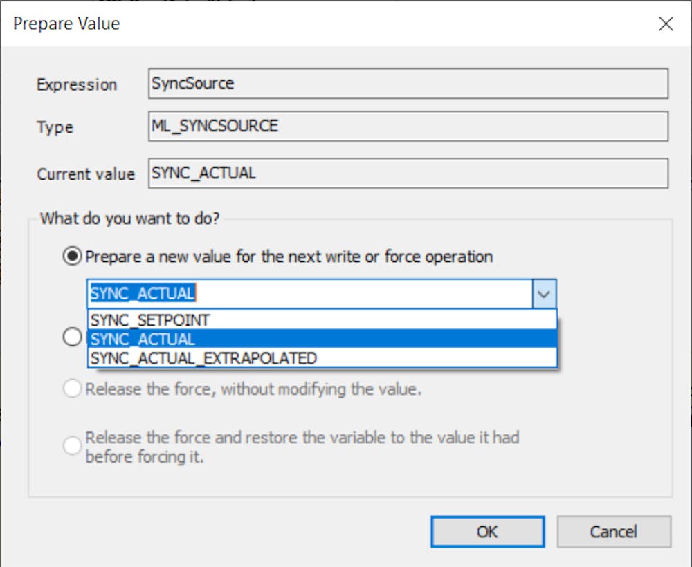 Sync Motion - following extrapolated actual position