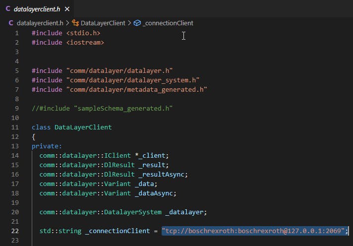 c++ datalayer client doesn't connect DL_CLIENT_NOT_CONNECTED