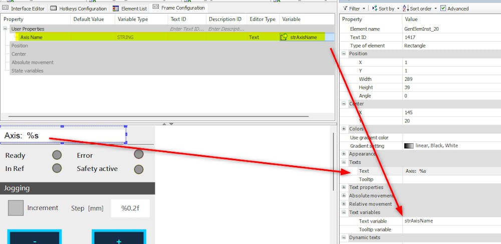 Webvisu - Frame Configuration - How to create Text input