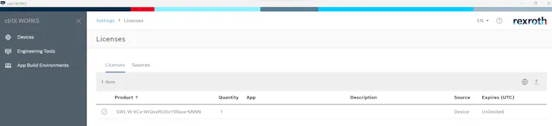 WebIQ designer doesn't detect license on CtrlX Works