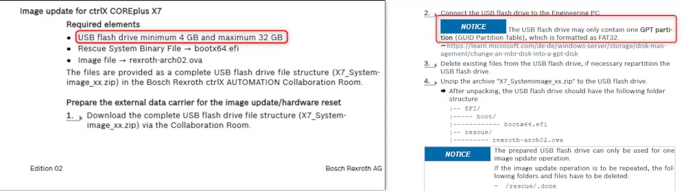 X7 Image update requires a USB device in GPT partition scheme - Short ...