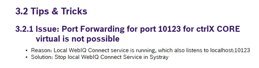 Virtual CtrlX Core and web iq server