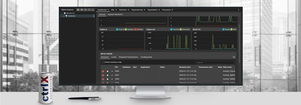 PostgreSQL on ctrlX CORE