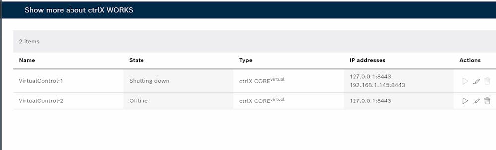ctrlX CORE virtual stops working after some time