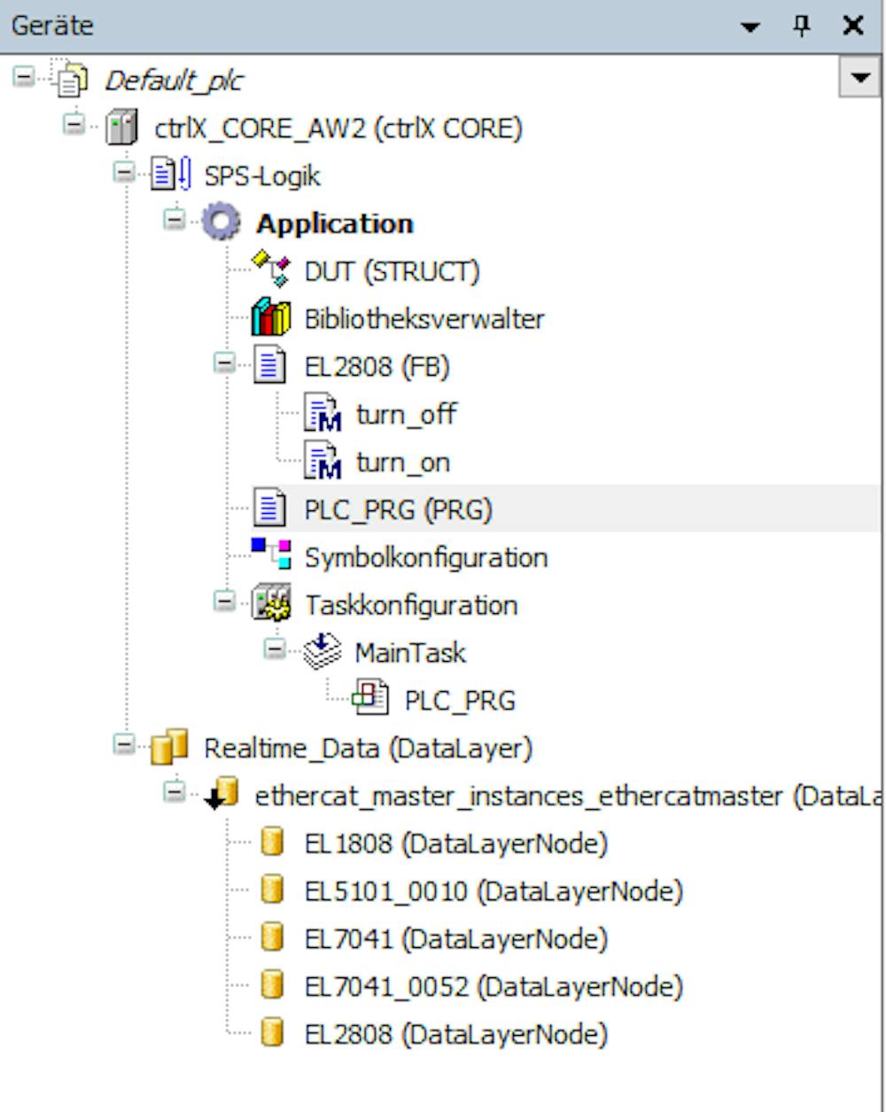 Access application node with python script