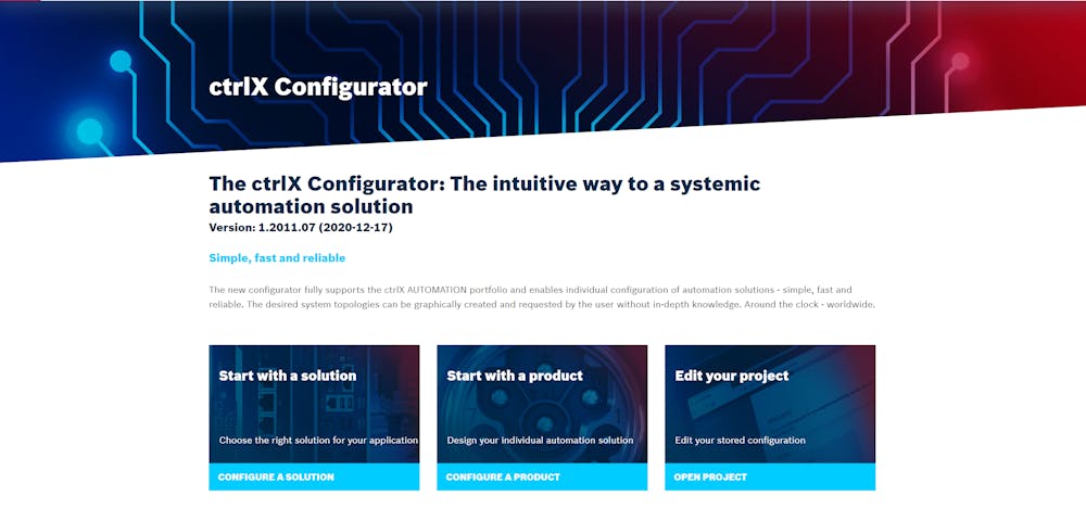 ctrlX Configurator - Direct call via project id
