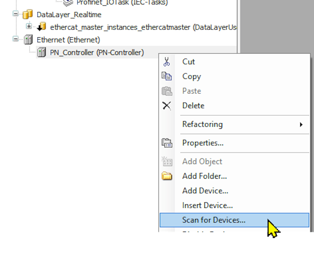 ctrlX CORE X3 with CoDeSys ProfiNET connceting to HMC.